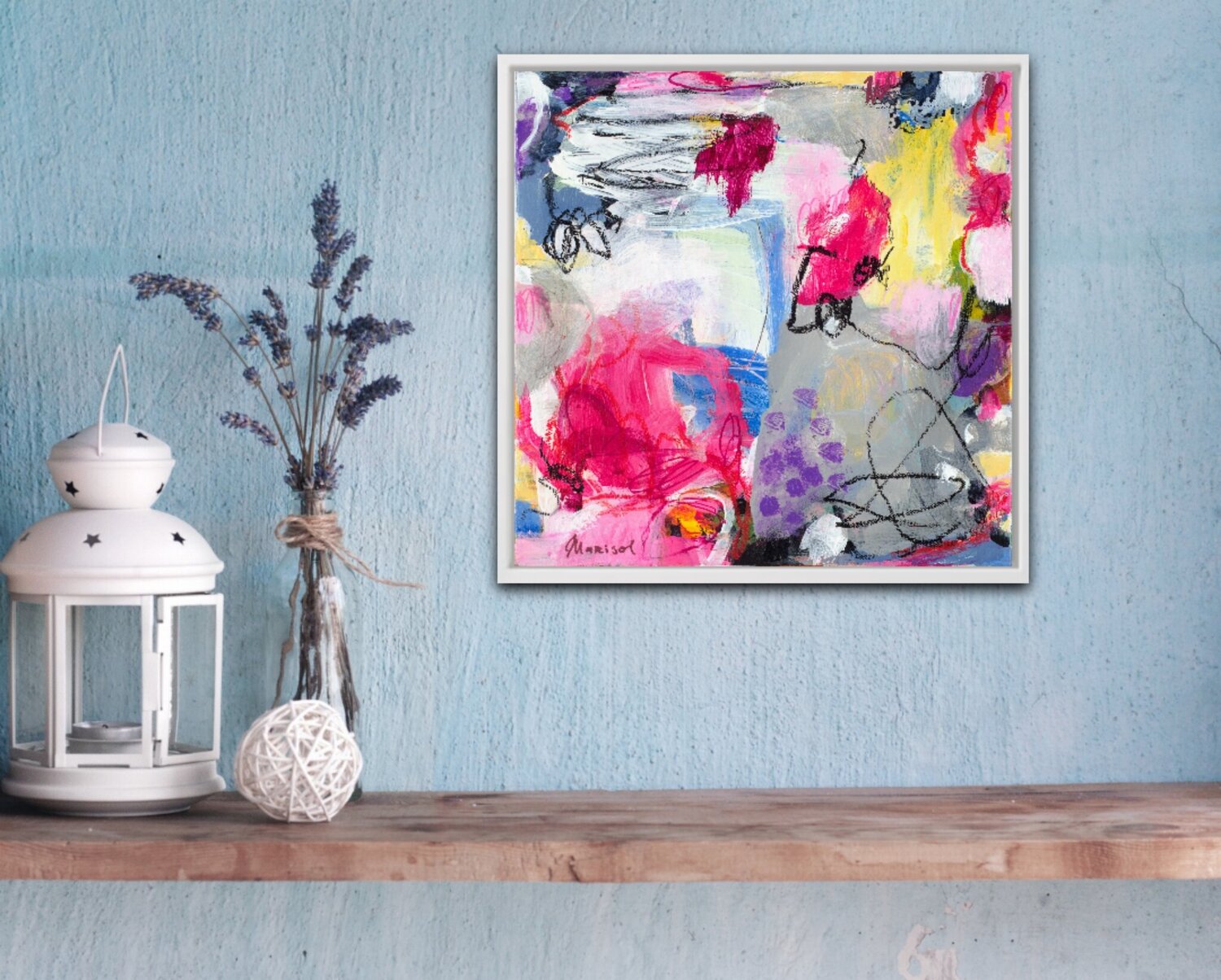 Romance by Marisol Evora (2022) : Painting Acrylic, Oil Pastel on ...