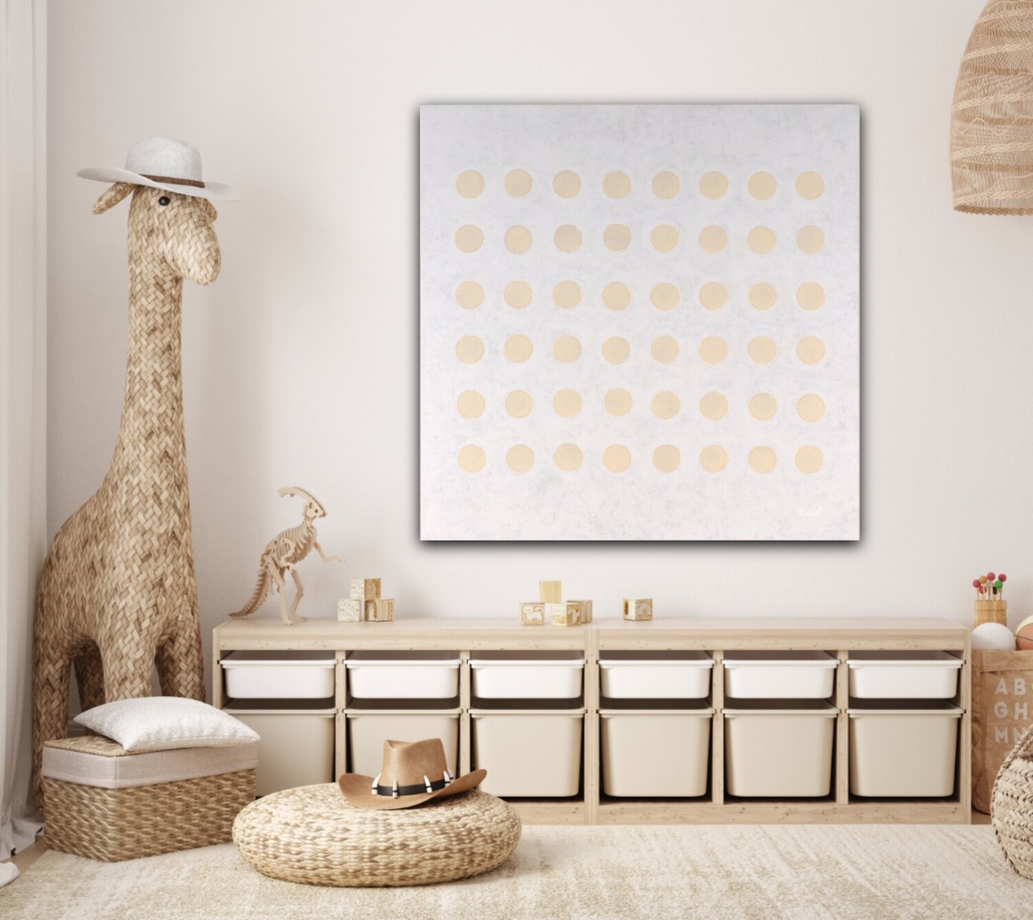 48 circles - inspired by Agnes Martin style by Marisol Evora (2022 ...