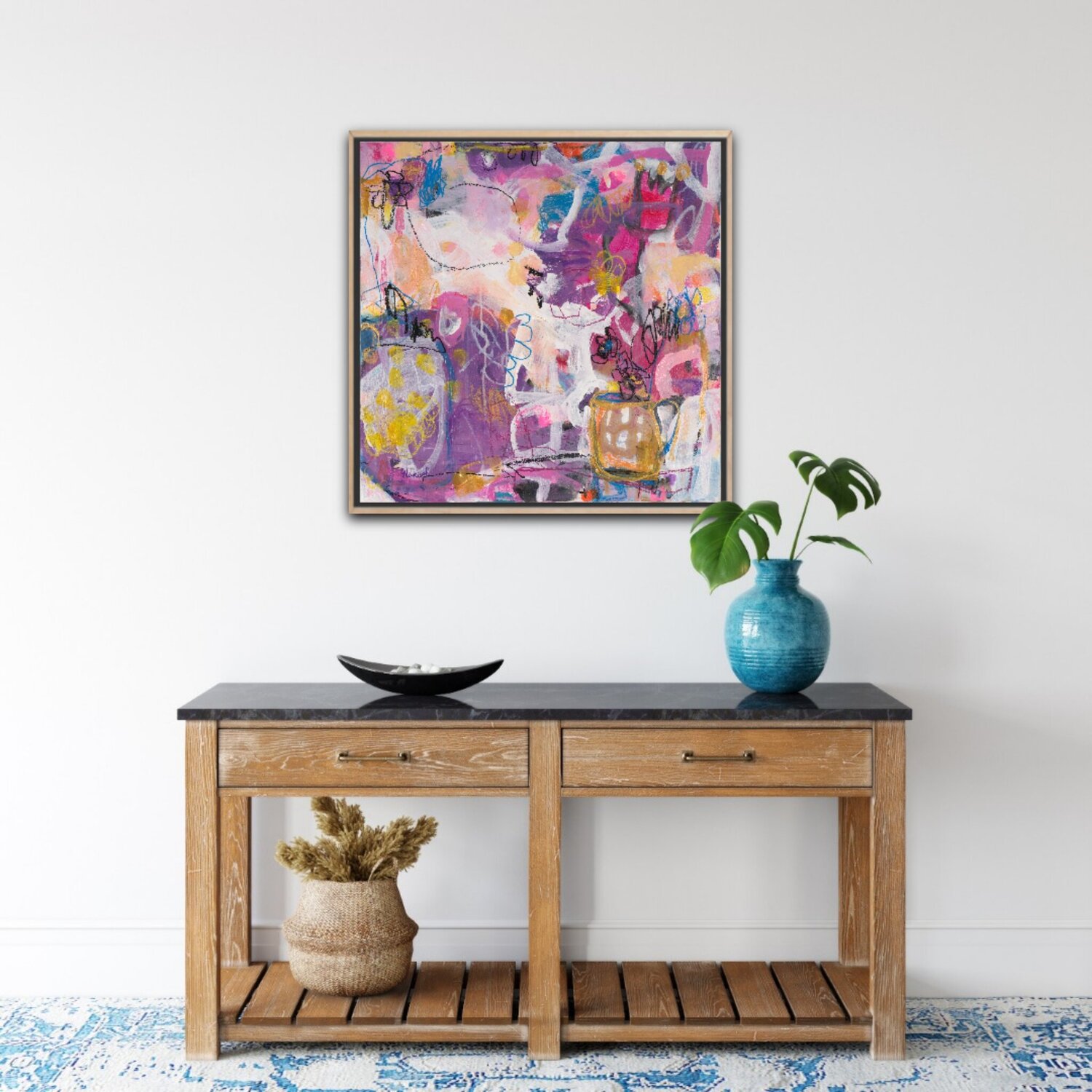 Golden vase by Marisol Evora (2022) : Painting Acrylic, Oil on Canvas ...