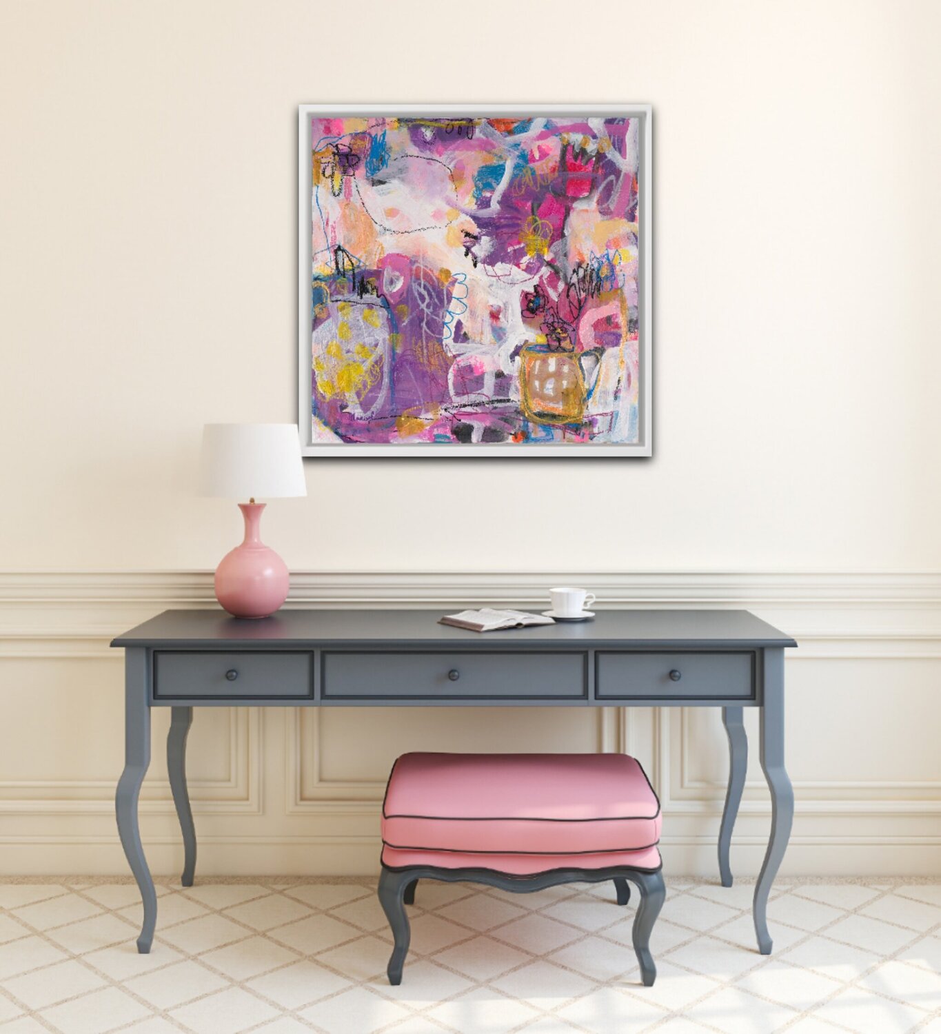 Golden vase by Marisol Evora (2022) : Painting Acrylic, Oil on Canvas ...