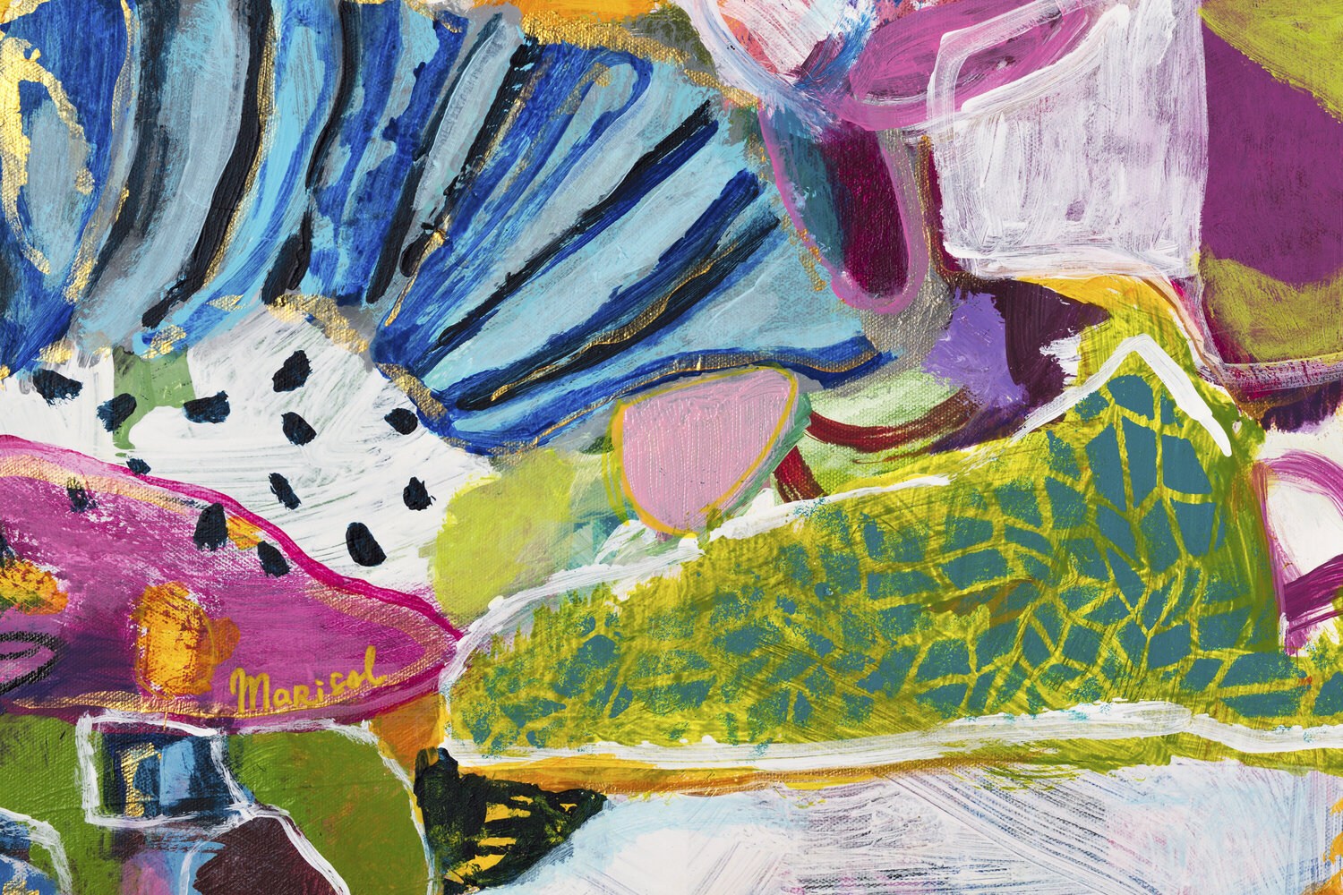 Mediterraneo by Marisol Evora (2022) : Painting Acrylic, Oil Pastel on ...