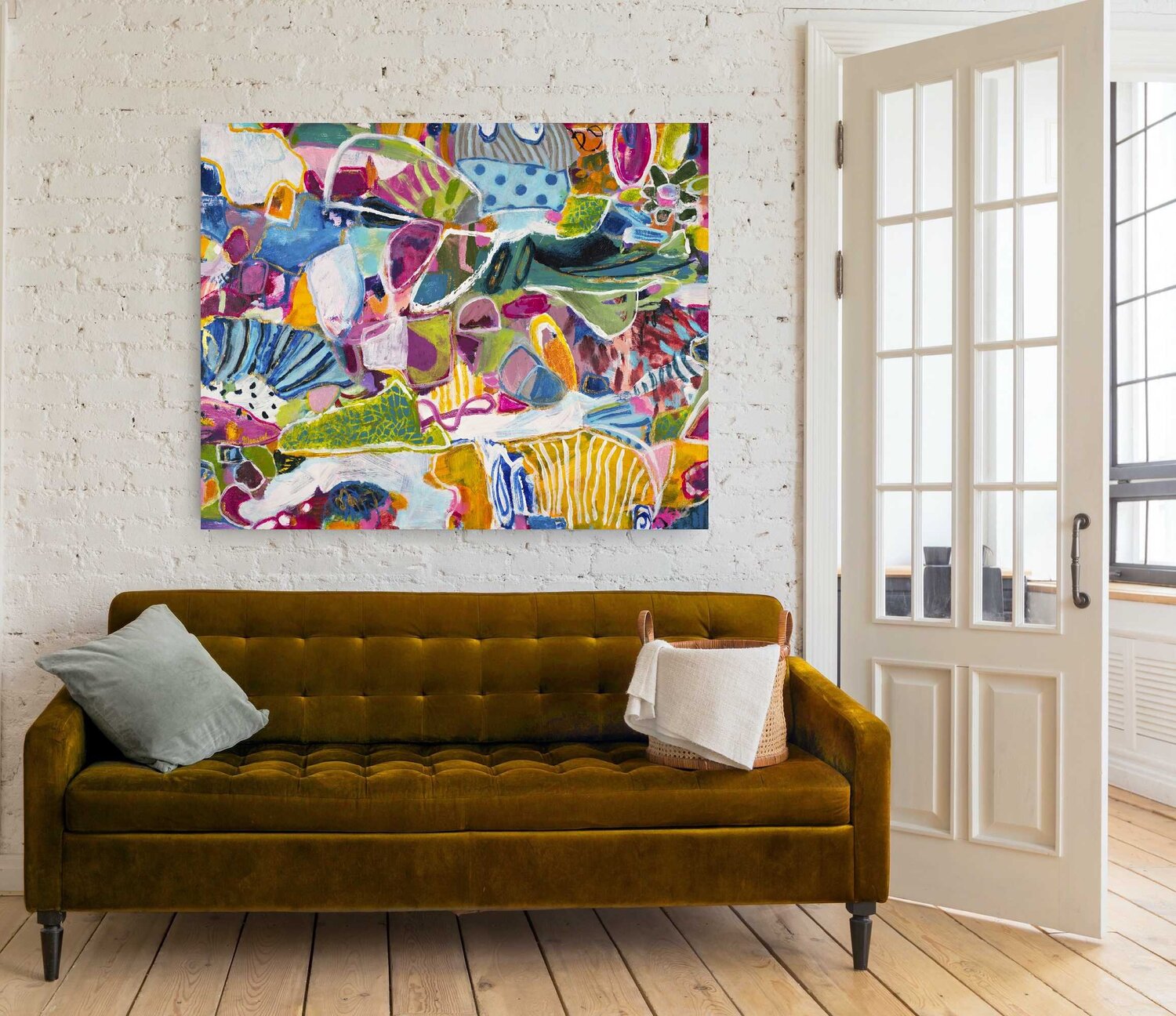 Mediterraneo by Marisol Evora (2022) : Painting Acrylic, Oil Pastel on ...