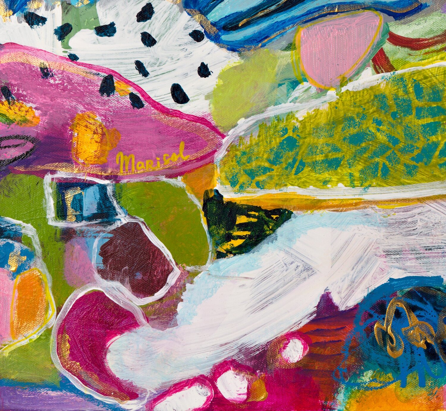 Mediterraneo by Marisol Evora (2022) : Painting Acrylic, Oil Pastel on ...