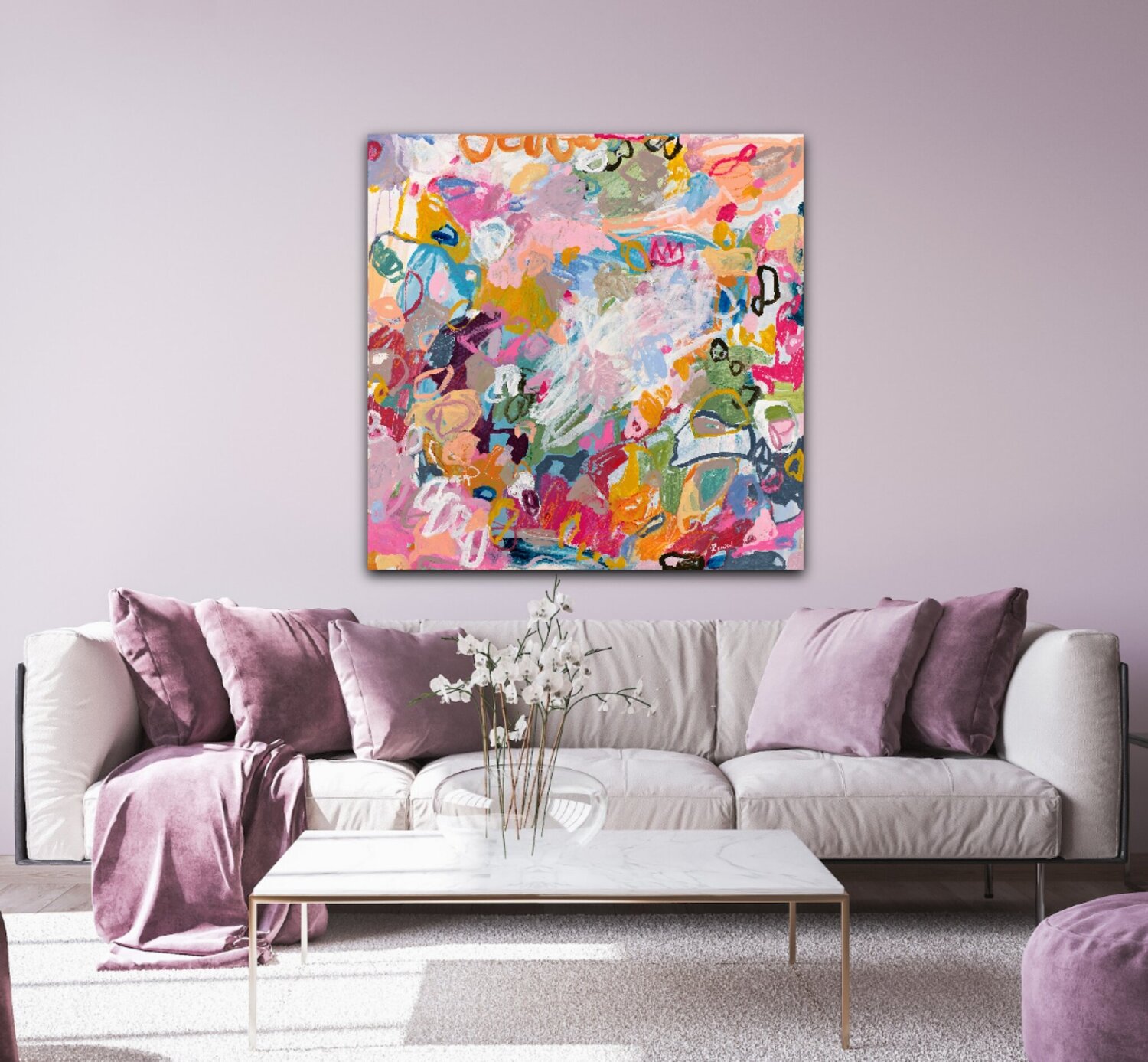 Celebration by Marisol Evora (2022) : Painting Acrylic, Oil Pastel on ...