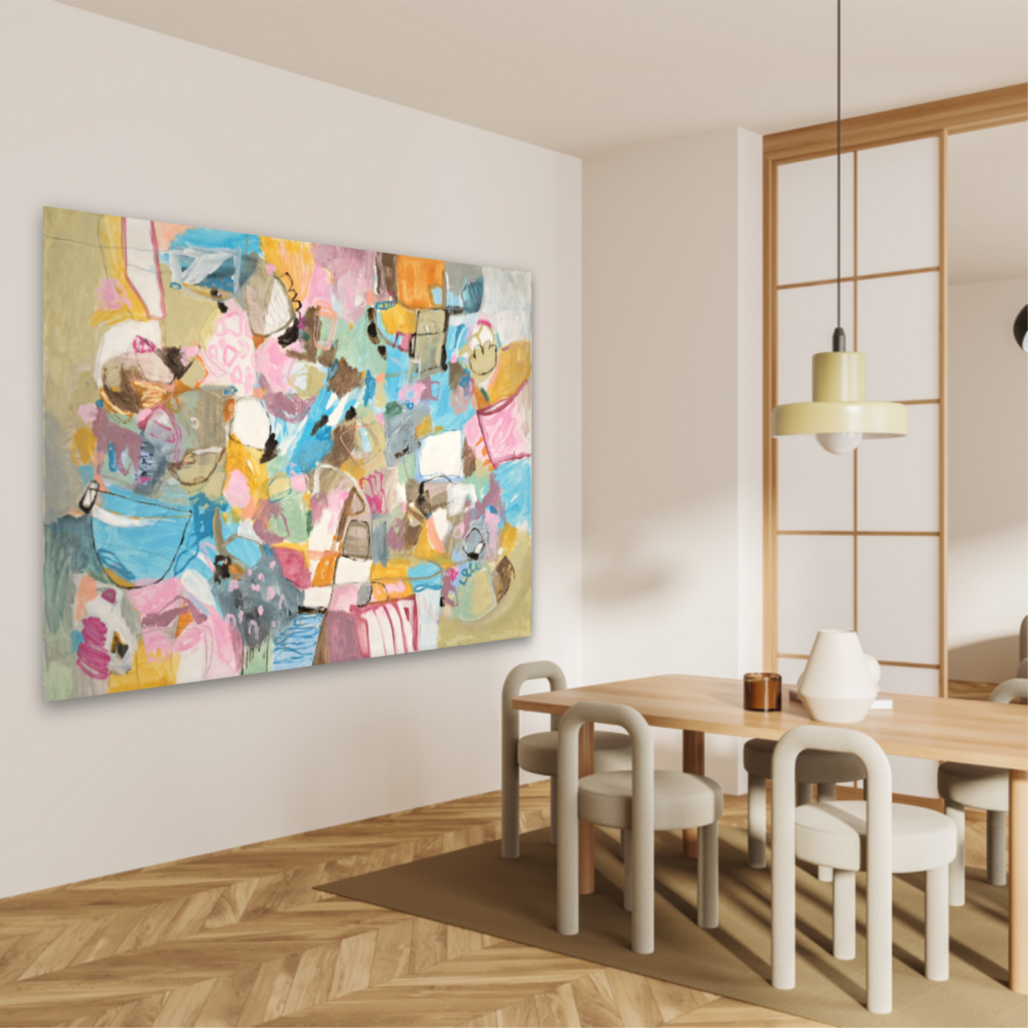 BOSSA NOVA BREEZE by Marisol Evora (2024) : Painting Acrylic, Charcoal ...