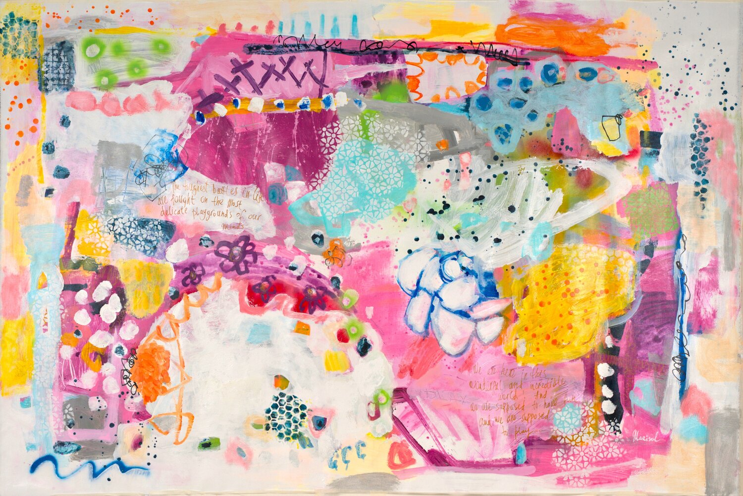 Playground by Marisol Evora (2022) : Painting Acrylic, Oil Pastel on ...