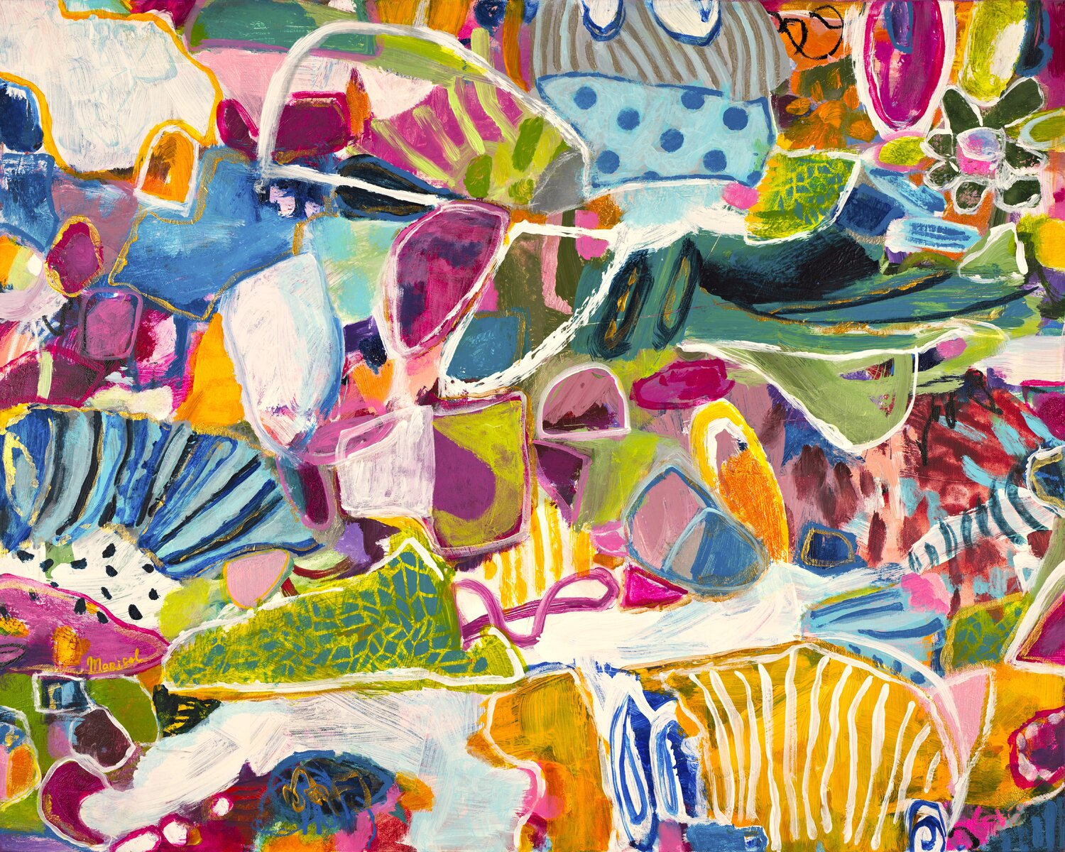 Mediterraneo by Marisol Evora (2022) : Painting Acrylic, Oil Pastel on ...