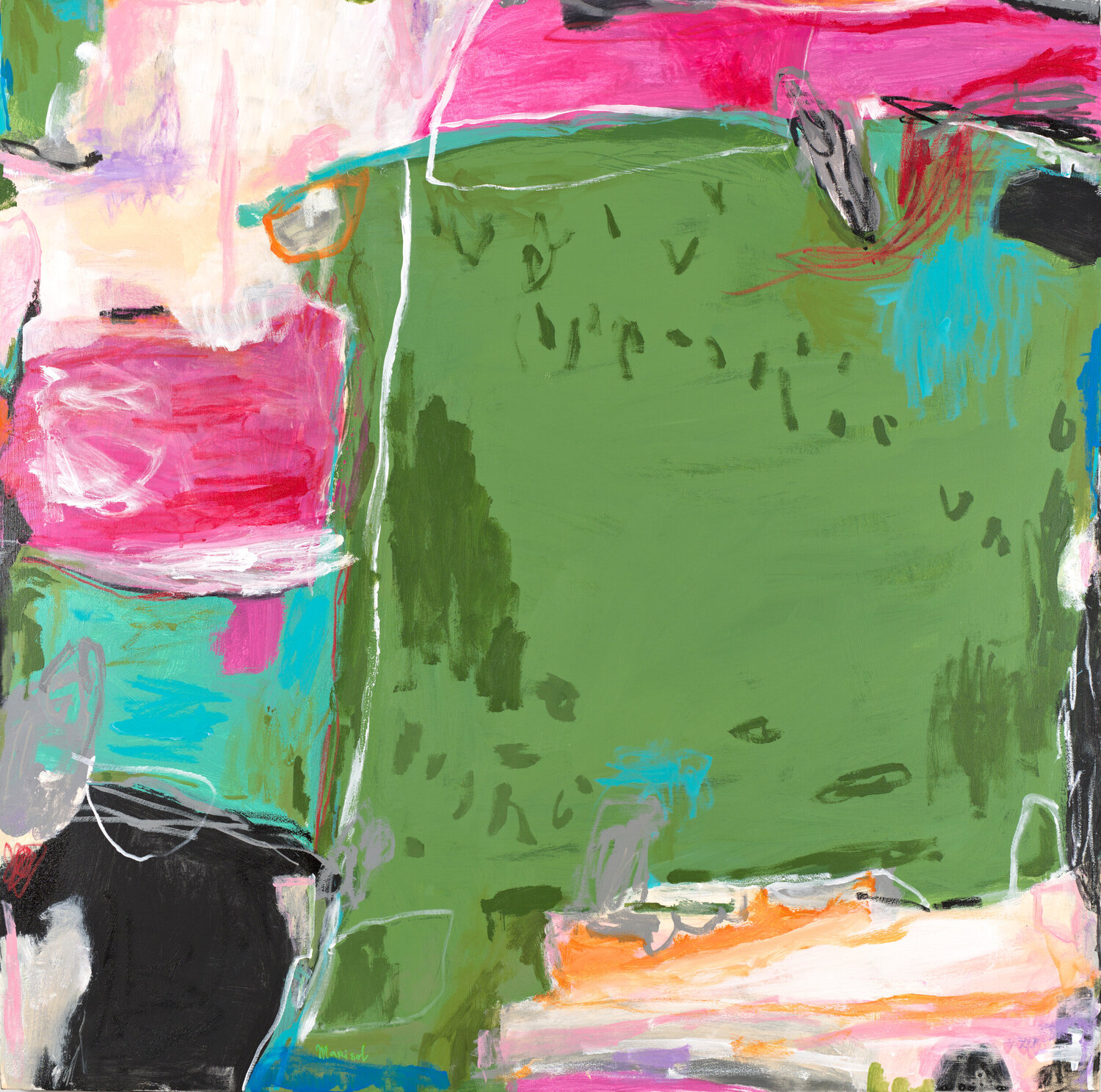 Beyond Paradise by Marisol Evora (2022) : Painting Acrylic, Oil Pastel ...