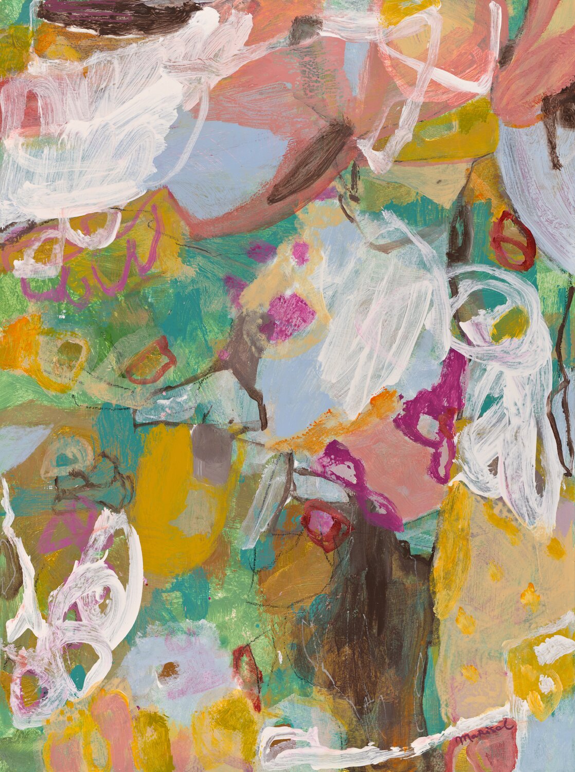 Burning soul by Marisol Evora (2022) : Painting Acrylic, Oil Pastel on ...