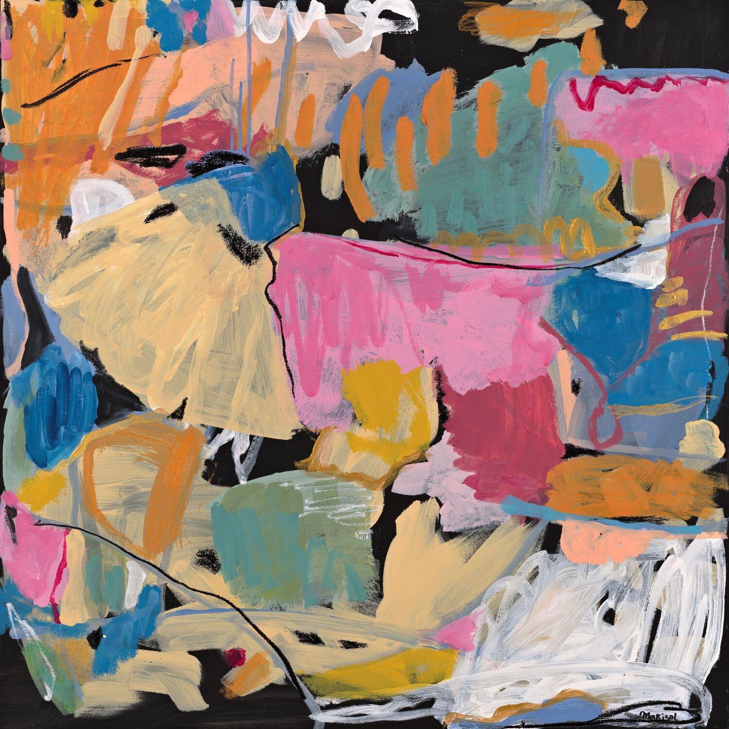 Old Soul by Marisol Evora (2023) : Painting Acrylic, Oil Pastel on ...