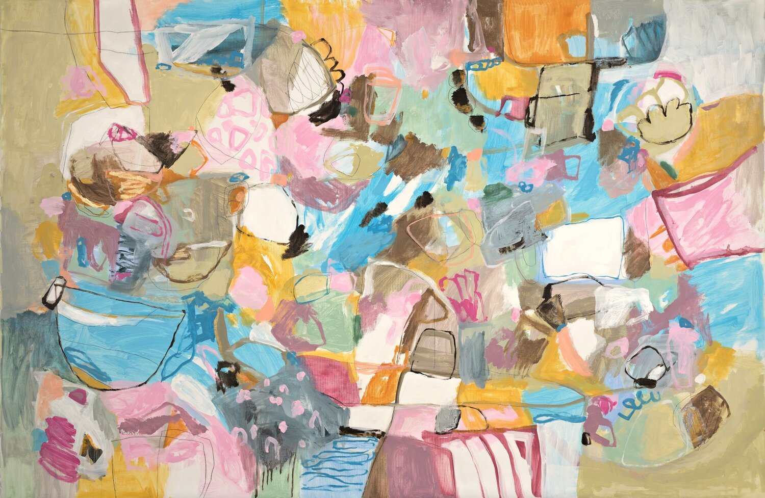 BOSSA NOVA BREEZE by Marisol Evora (2024) : Painting Acrylic, Charcoal ...