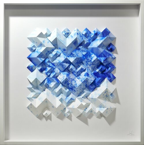 Blue Entropy de Letov & Barski Art Lab (2021): Obra en papel Collage ...