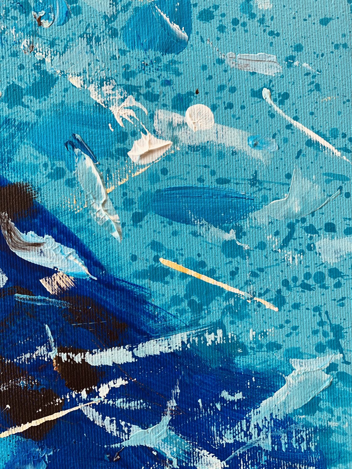 SWIMMER ON TURQUOISE von Alessandro Piras (2017): Malerei Acryl auf ...