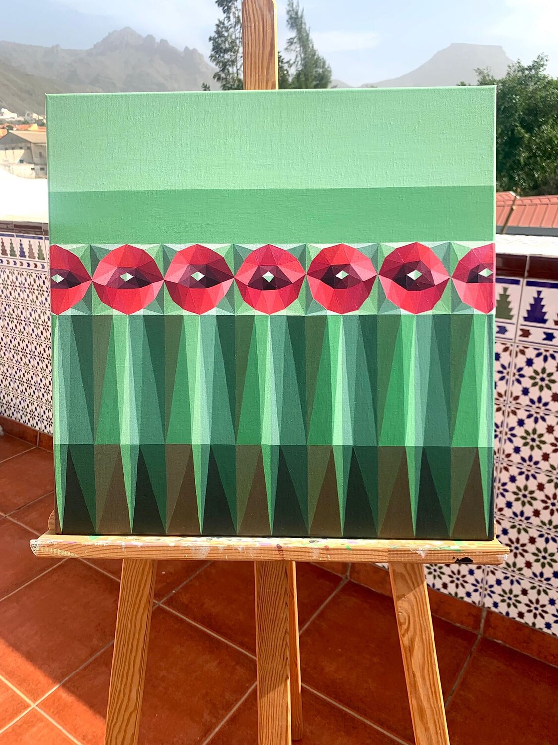 ORNAMENT WITH POPPIES by Tuzhilkina Maria (2023) : Painting Acrylic on ...