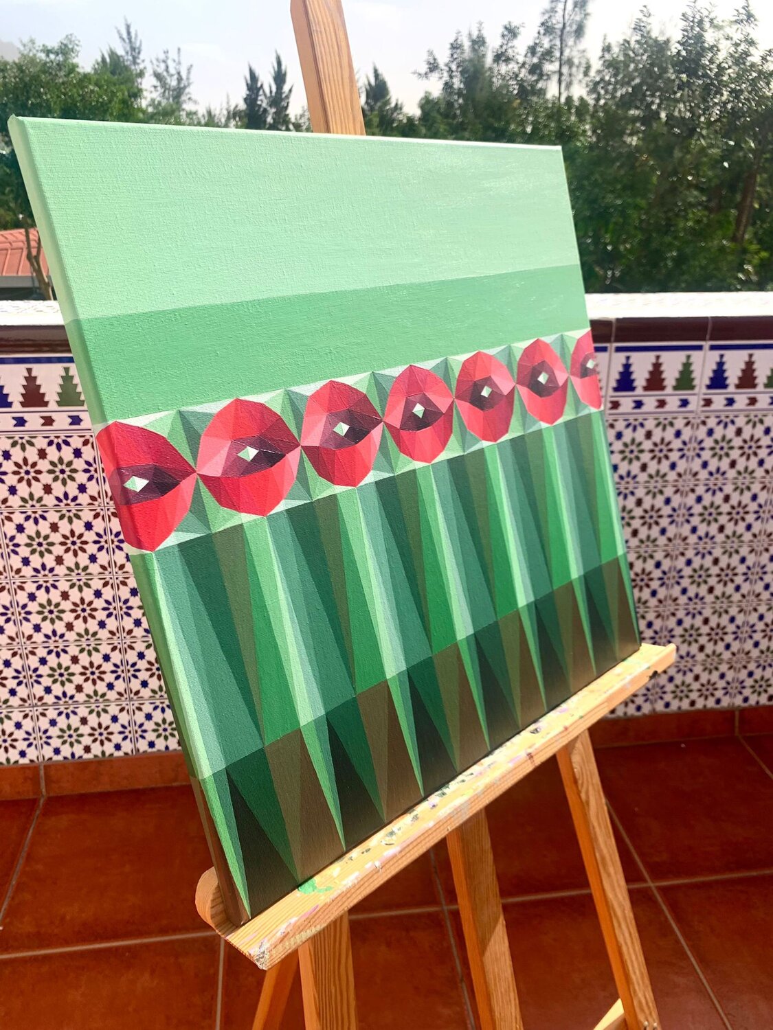 ORNAMENT WITH POPPIES by Tuzhilkina Maria (2023) : Painting Acrylic on ...