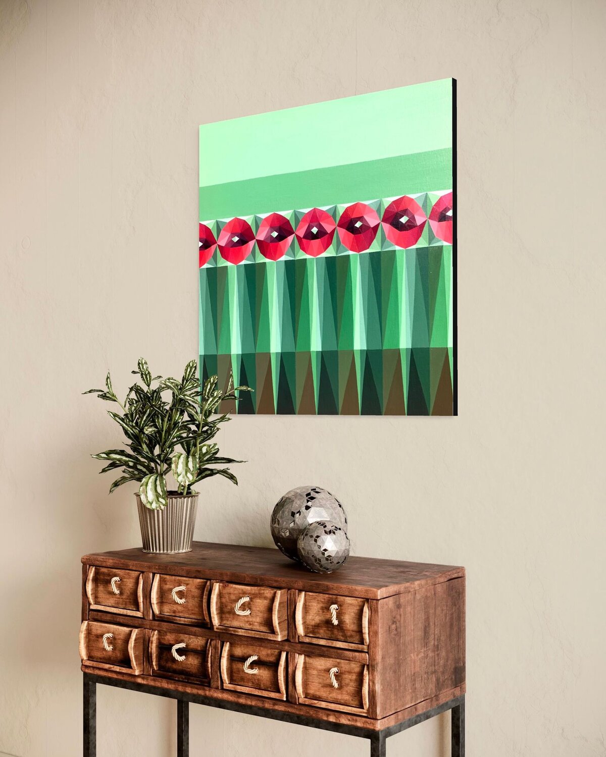 ORNAMENT WITH POPPIES by Tuzhilkina Maria (2023) : Painting Acrylic on ...