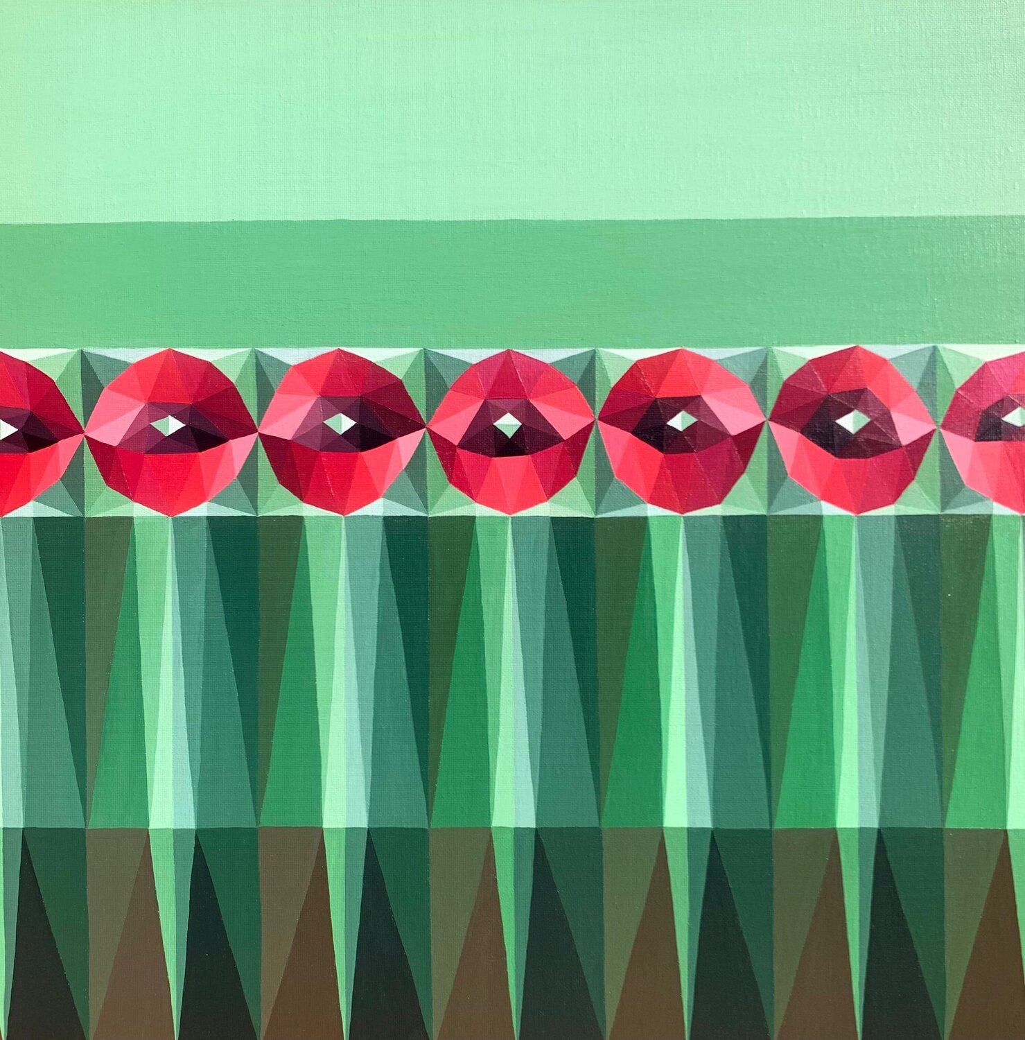 ORNAMENT WITH POPPIES by Tuzhilkina Maria (2023) : Painting Acrylic on ...