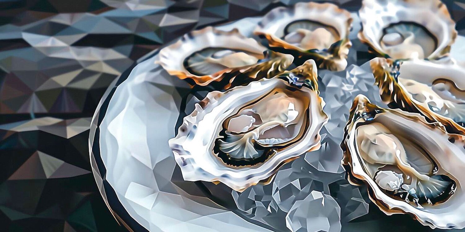 OYSTERS ON ICE by Tuzhilkina Maria (2024) : Digital Digital on Canvas ...