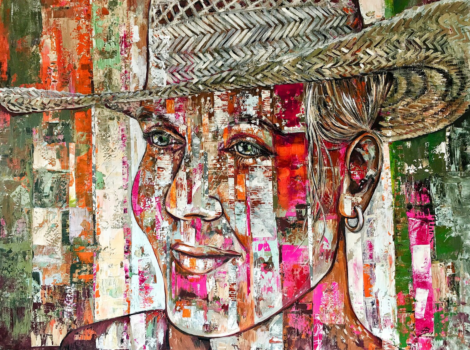 Summer by Alexandra Birschmann (2018) : Painting Acrylic, Collage on ...