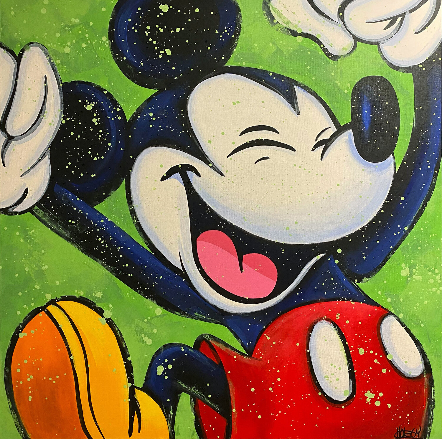 Splatter Paint Mickey Mouse