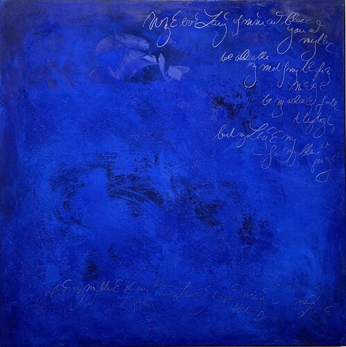 Talk blue by Isabel Kleinert (2021) : Painting Acrylic, Pigments on ...