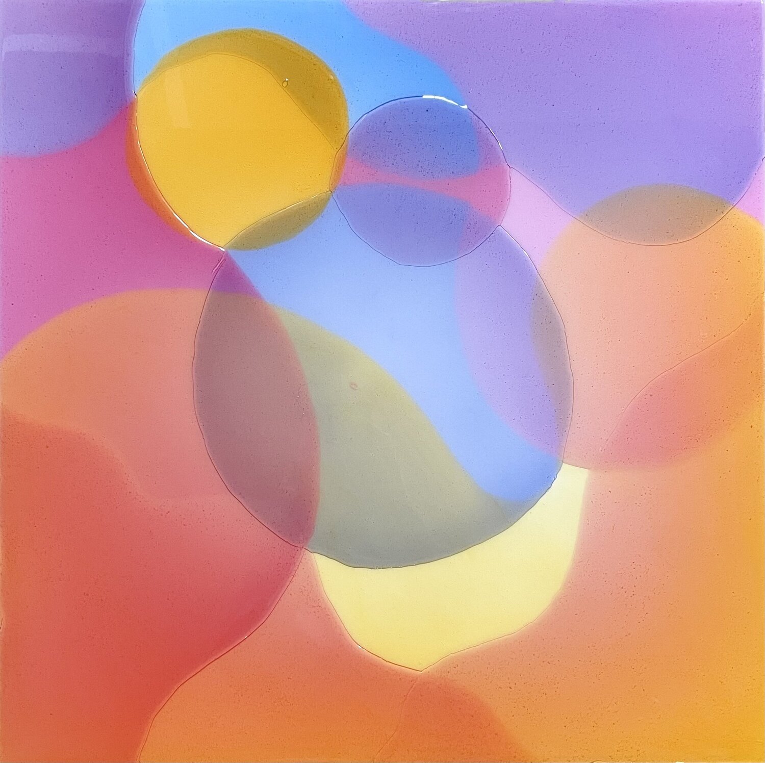 Sunrise candy waves by Isabel Kleinert (2022) : Painting Pastel, Resin ...