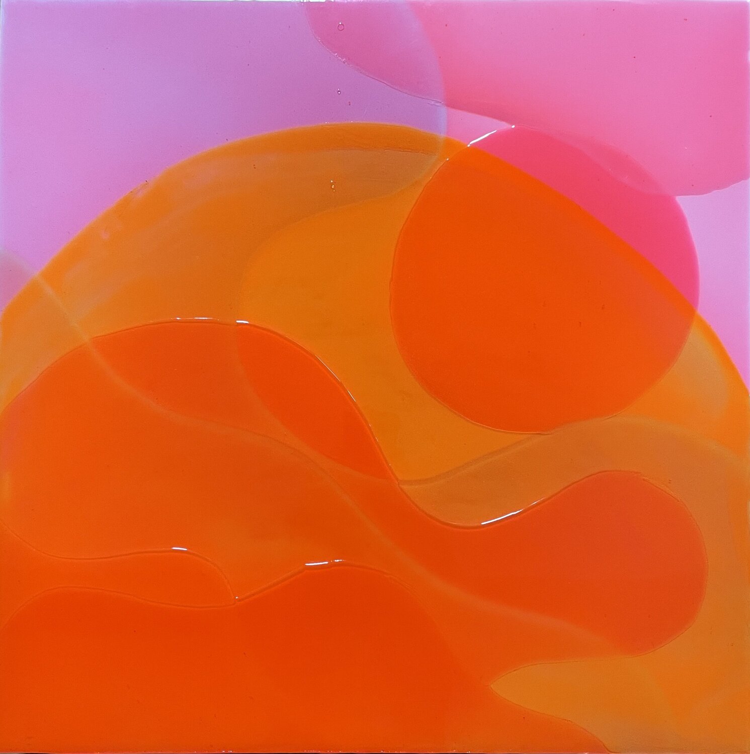 Orange sundance by Isabel Kleinert (2023) : Painting Pastel, Resin on ...
