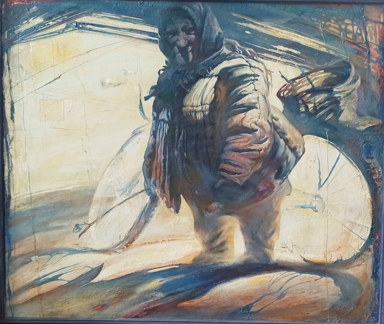 Old woman secretly being in loved with the young man who had picked some mushrooms by Vitali ...