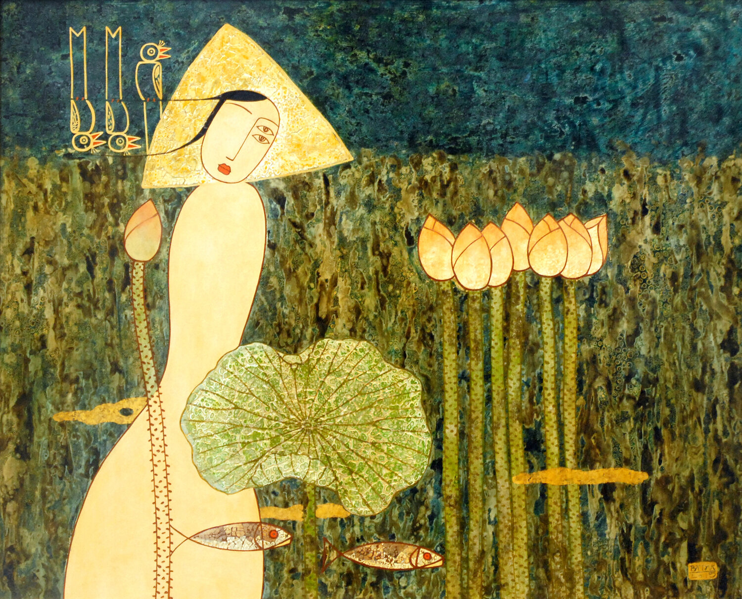 EMOTION OF SUMMER by Bui Trong Du (2015) : Painting Lacquer on Wood ...