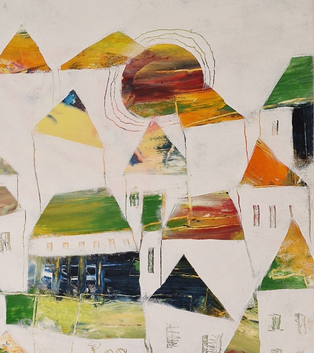 Feel Orange by Friedrich Wurm (2023) : Painting Acrylic, Collage on ...