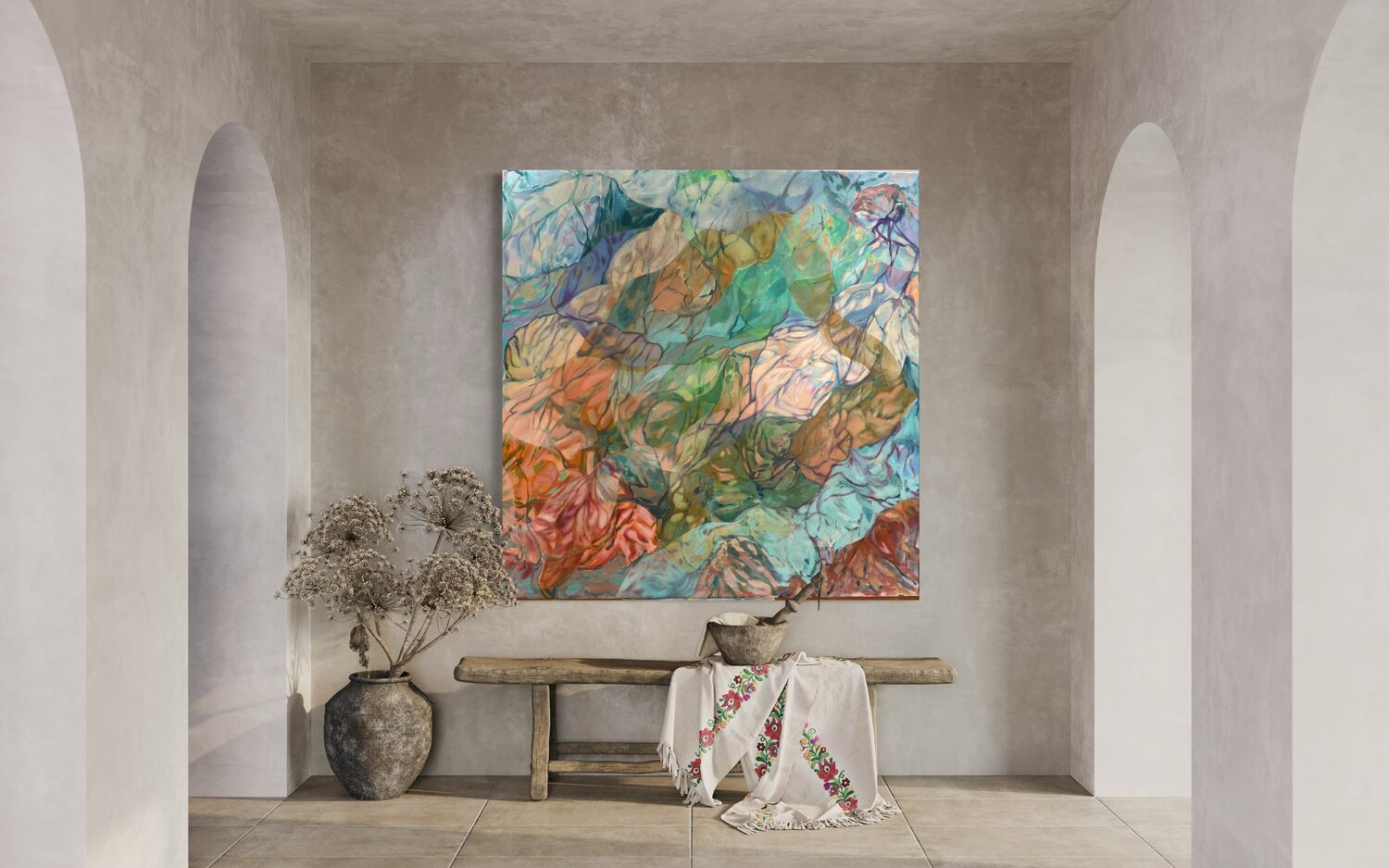 He pensado en ti by Mercedes Elizalde Solis (2022) : Painting Acrylic ...