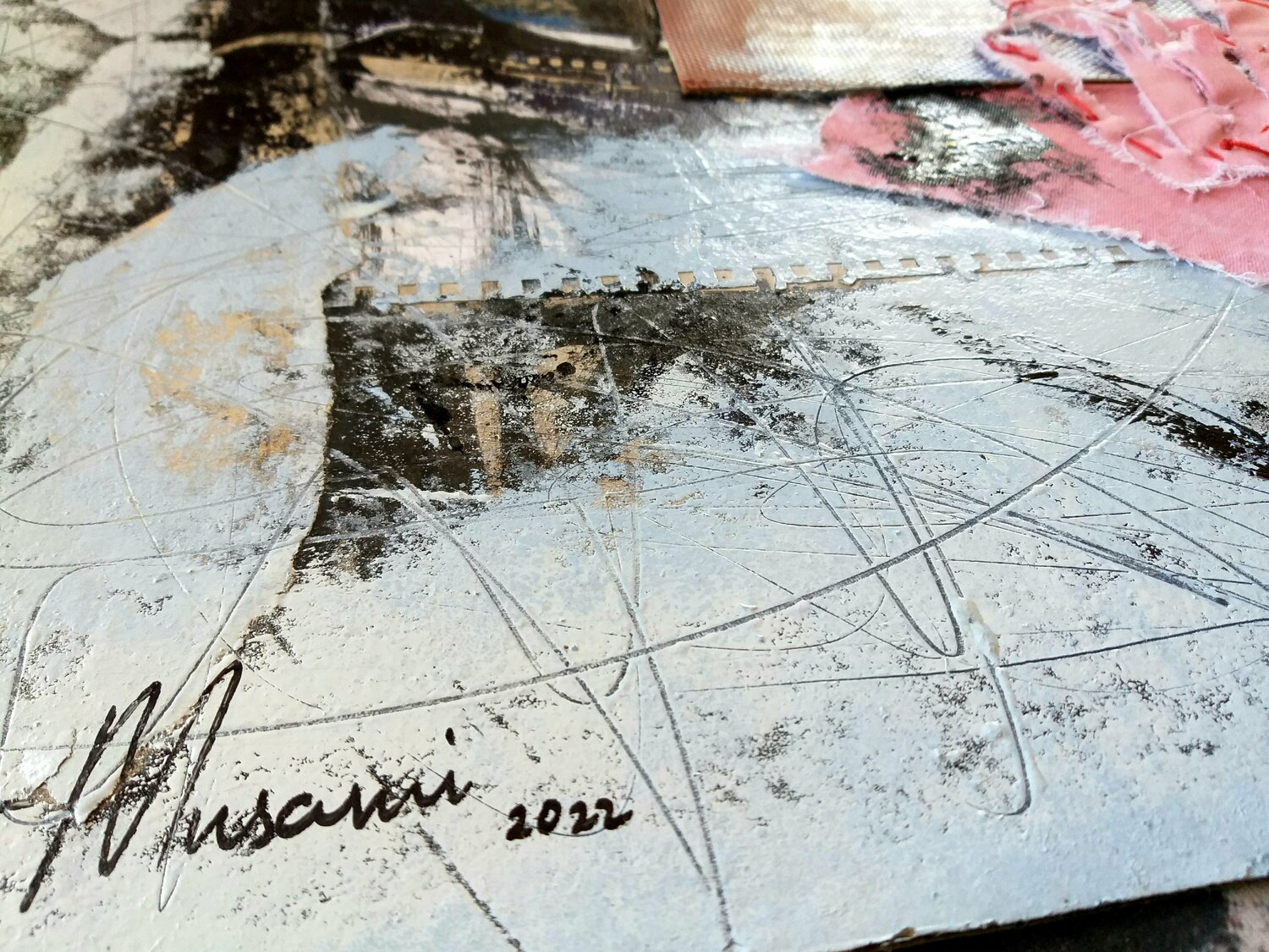 Mavanga/ Scars VIII by Peter Musami (2022) : Work on Paper Oil, Ink on ...