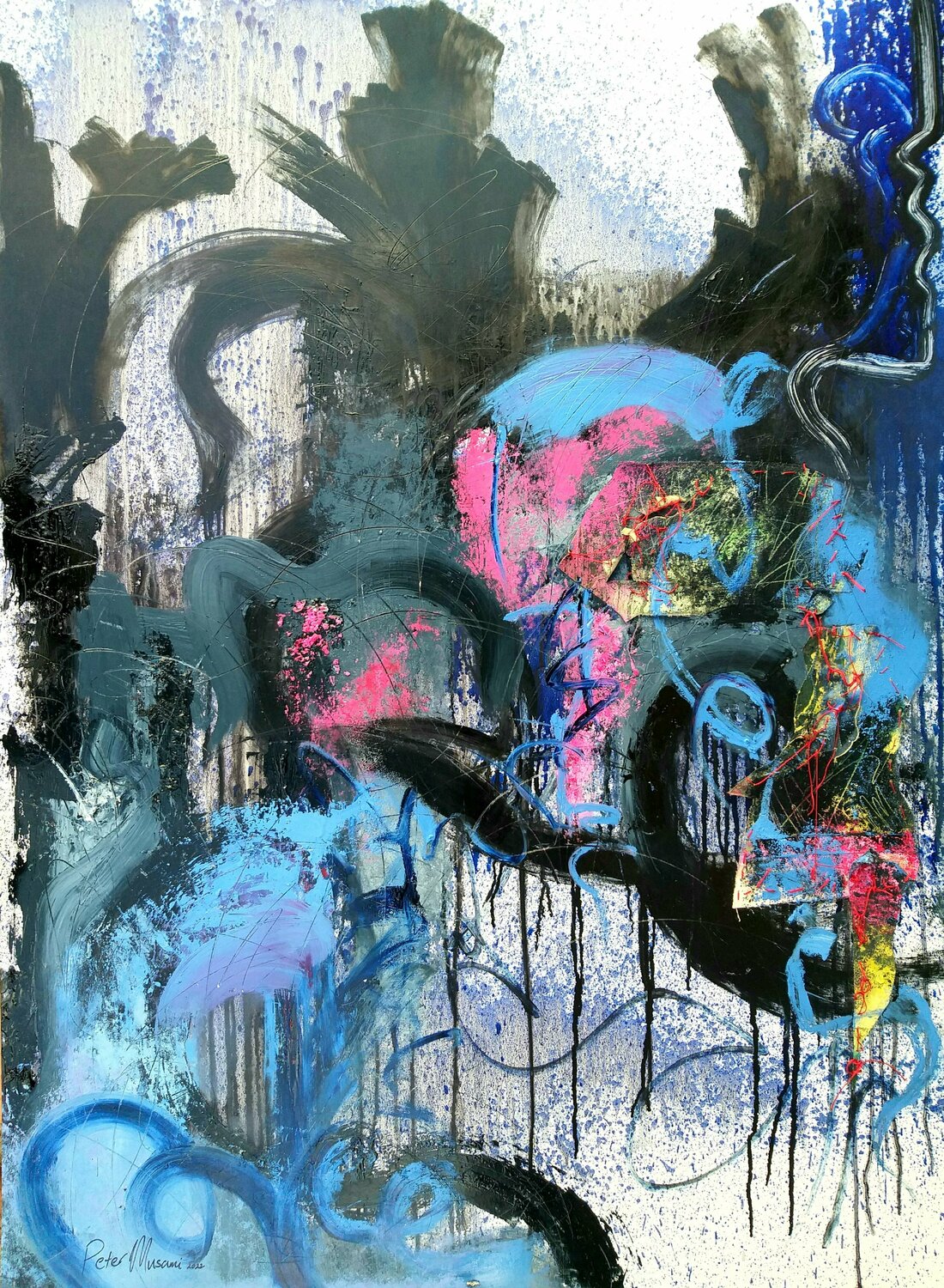 Wumbiridza/Restore III by Peter Musami (2022) : Work on Paper Oil, Ink ...