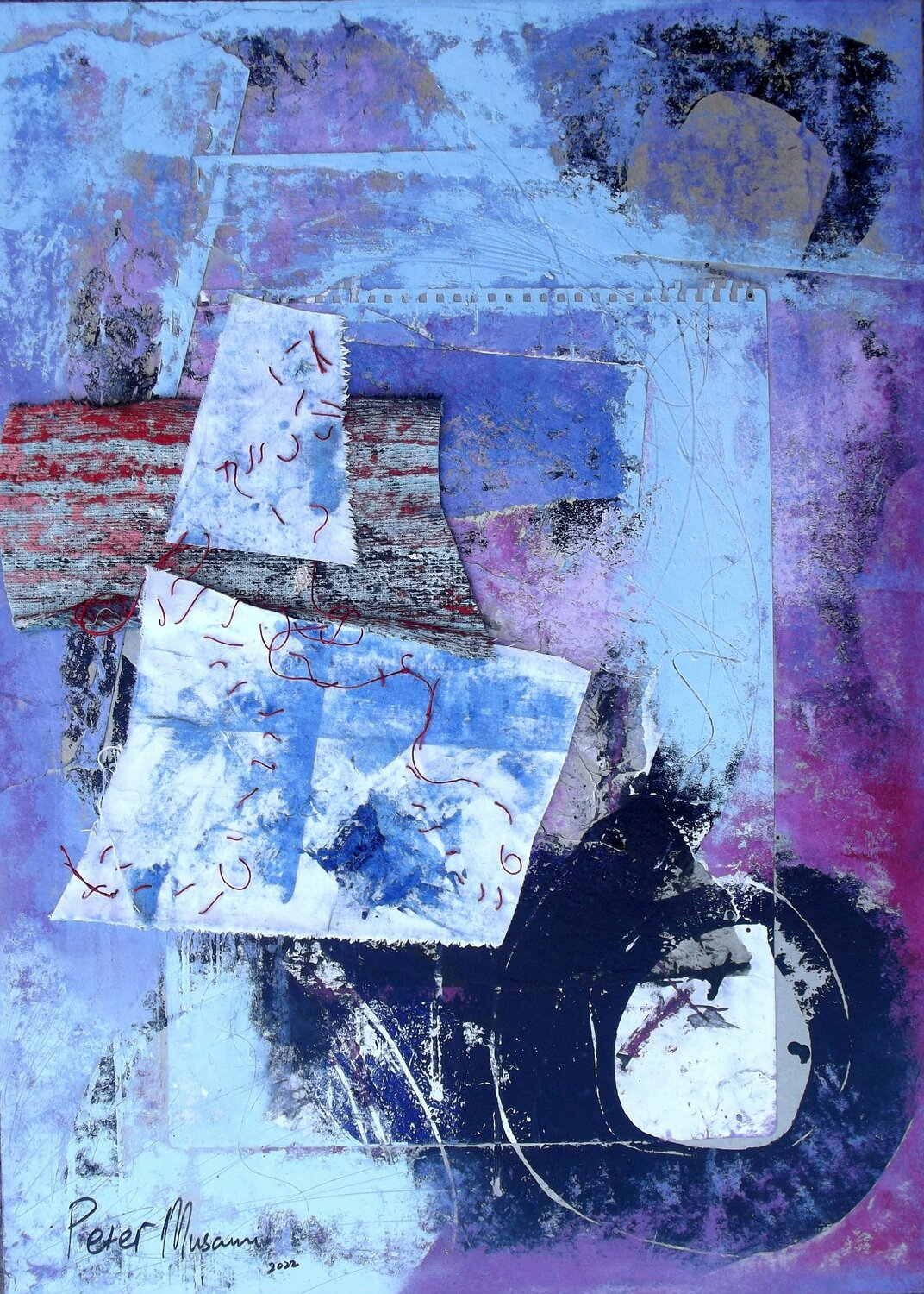 Mavanga/ Scars II by Peter Musami (2022) : Work on Paper Oil, Ink on ...