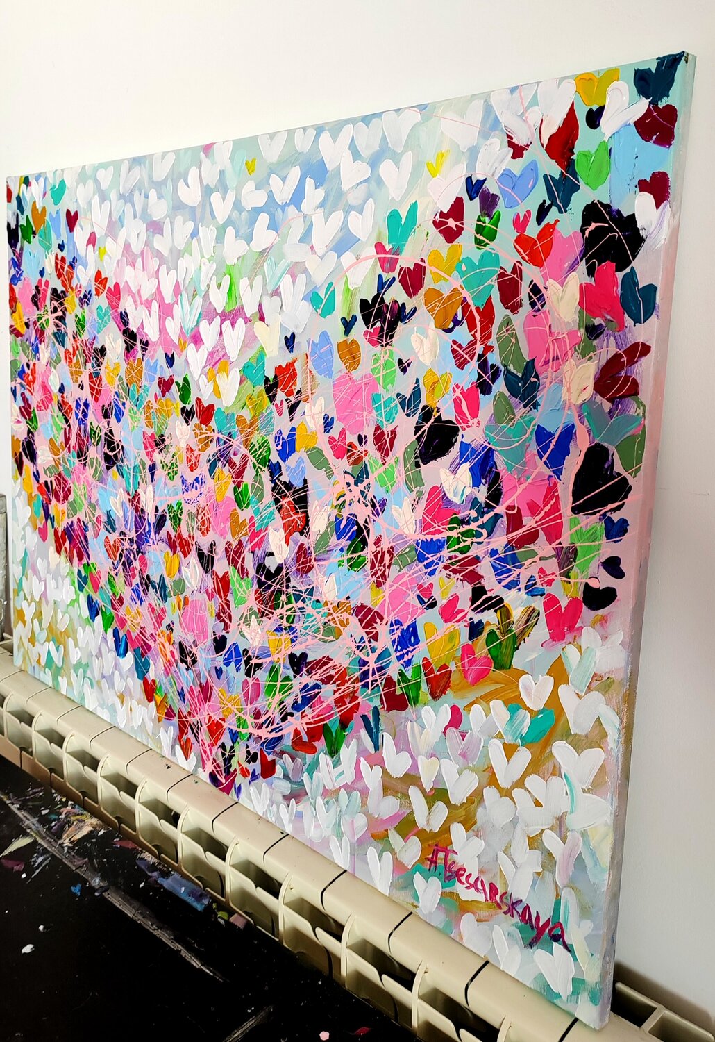 Love is LOVE - colorful abstract painting by Aliaksandra Tsesarskaya ...