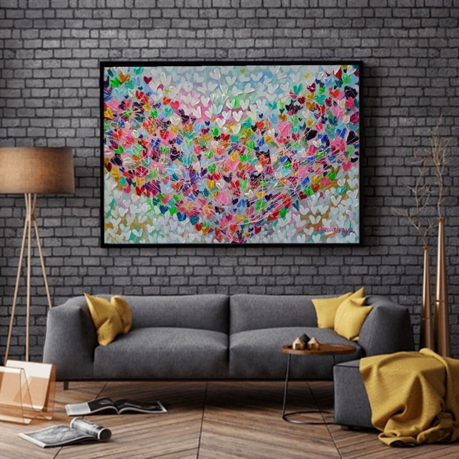 Love is LOVE - colorful abstract painting by Aliaksandra Tsesarskaya ...