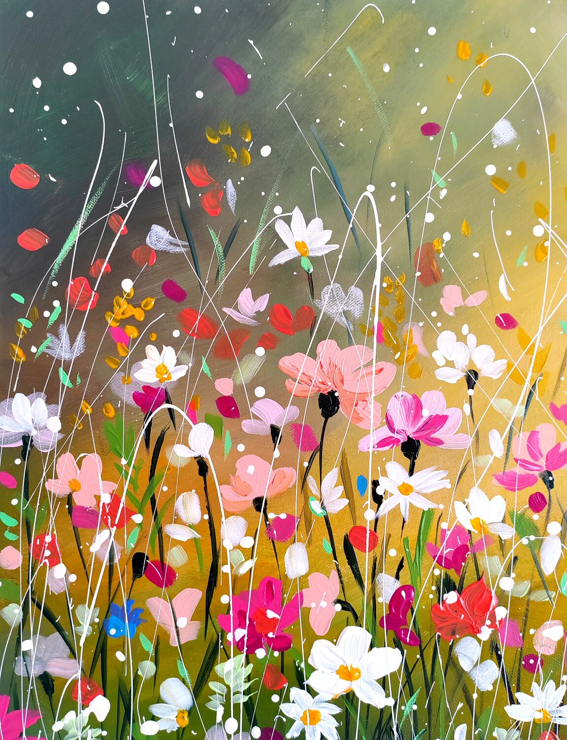 Fresh summer day - flowers field by Aliaksandra Tsesarskaya (2024 ...