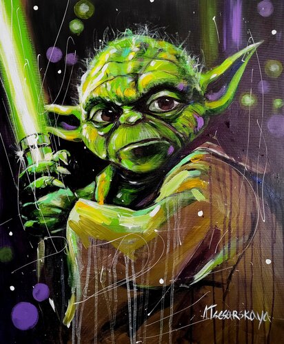 Star wars master Yoda - colorful portrait Yoda by Aliaksandra ...