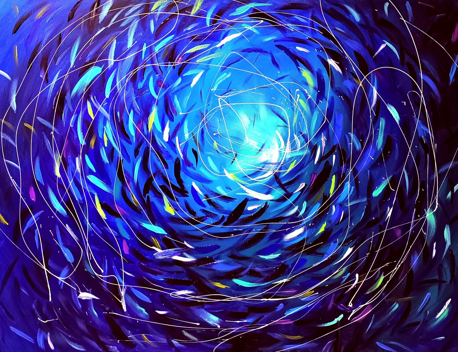 Deep sea - colorful fish painting by Aliaksandra Tsesarskaya (2023 ...