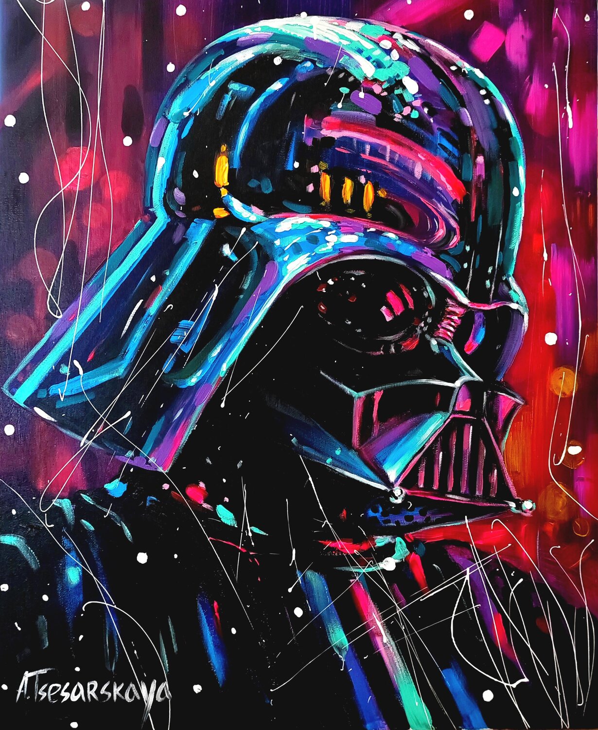 Darth Vader portrait - star wars, Dart Vader by Aliaksandra Tsesarskaya ...
