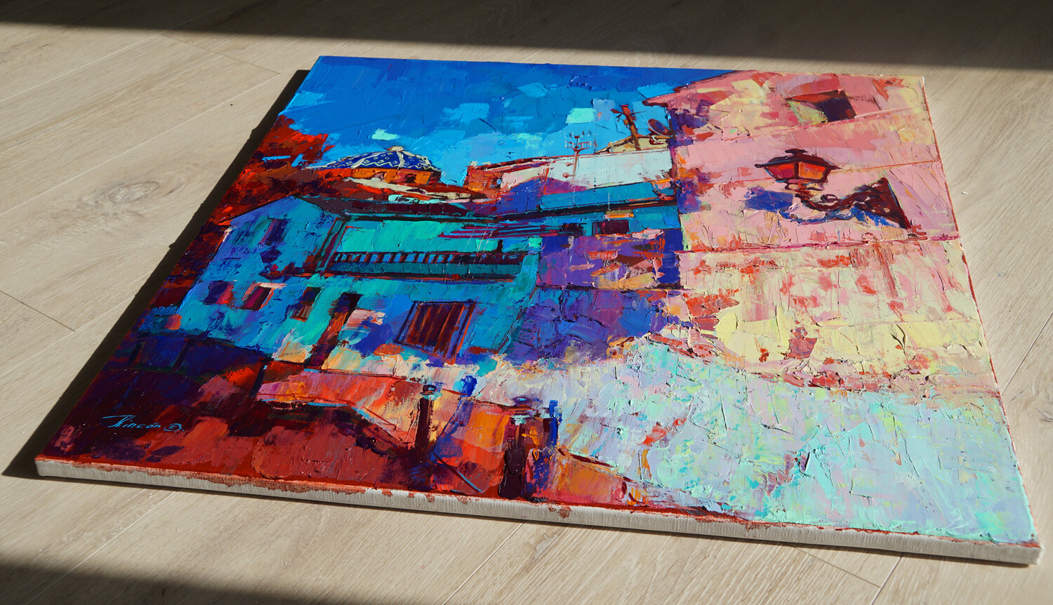 Atardecer sobre los muros by Luis Rincon (2023) : Painting Oil on Linen ...