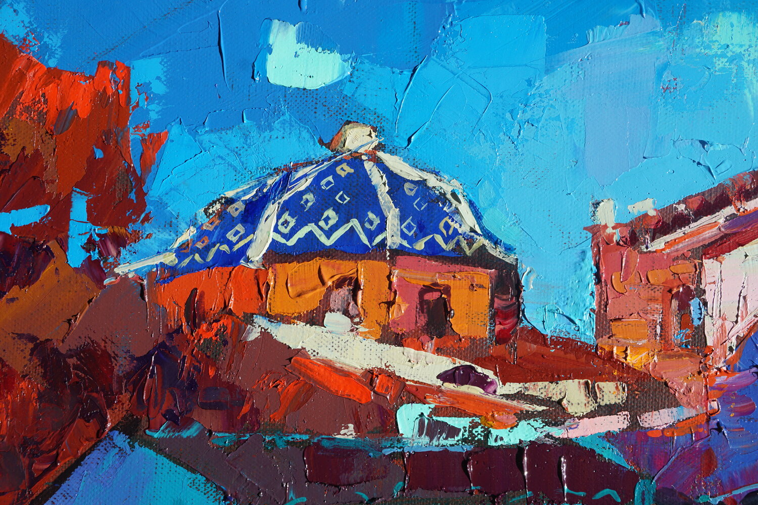 Atardecer sobre los muros by Luis Rincon (2023) : Painting Oil on Linen ...