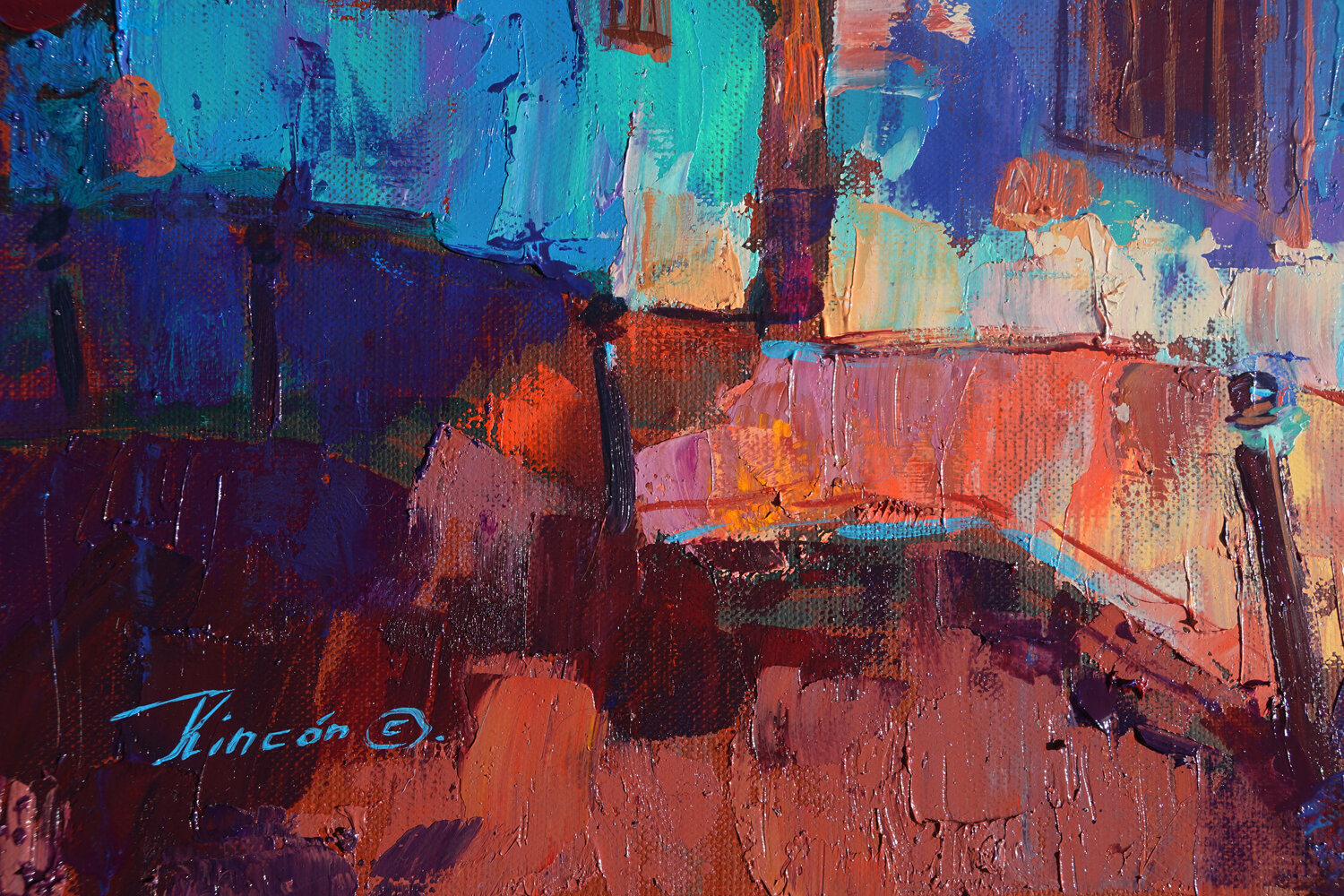 Atardecer sobre los muros by Luis Rincon (2023) : Painting Oil on Linen ...