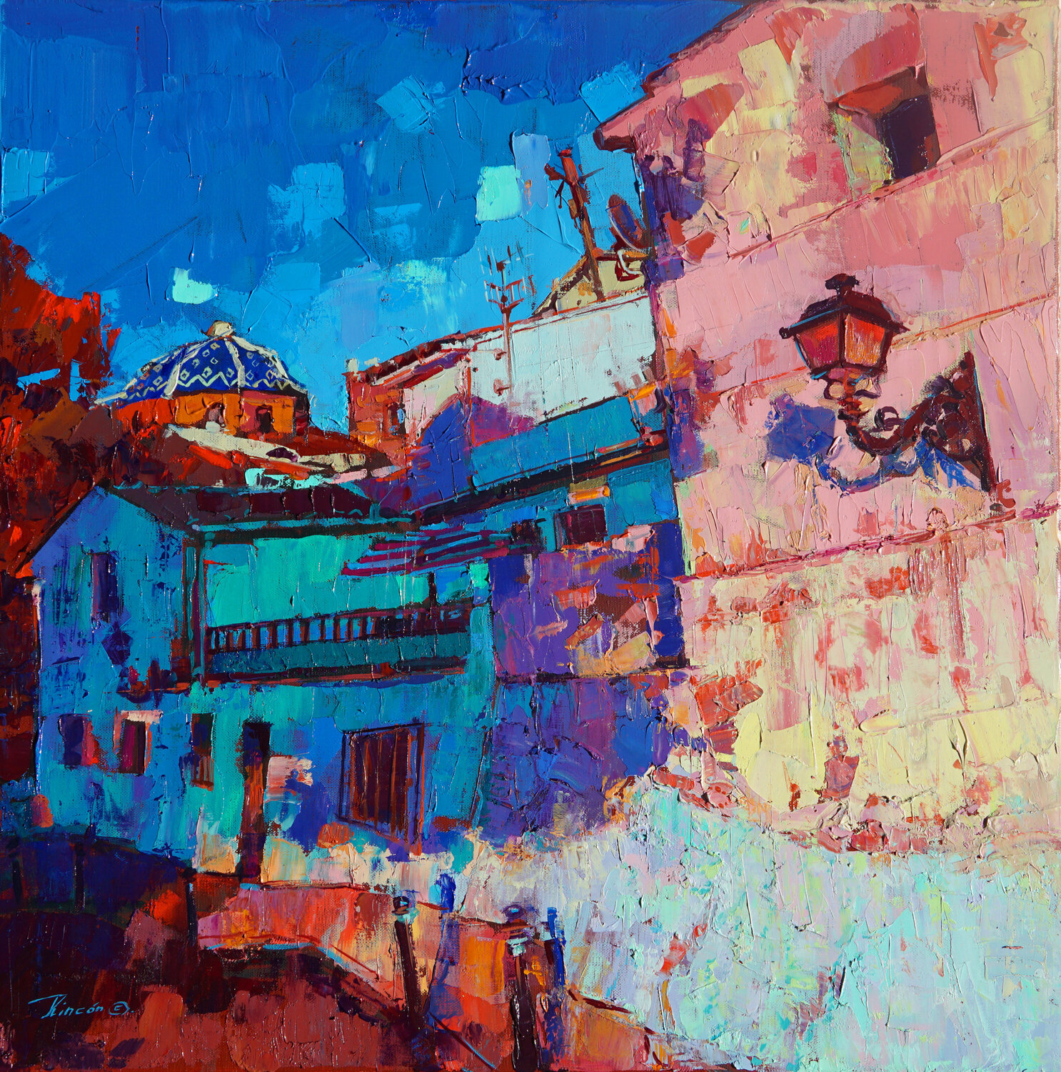 Atardecer sobre los muros by Luis Rincon (2023) : Painting Oil on Linen ...