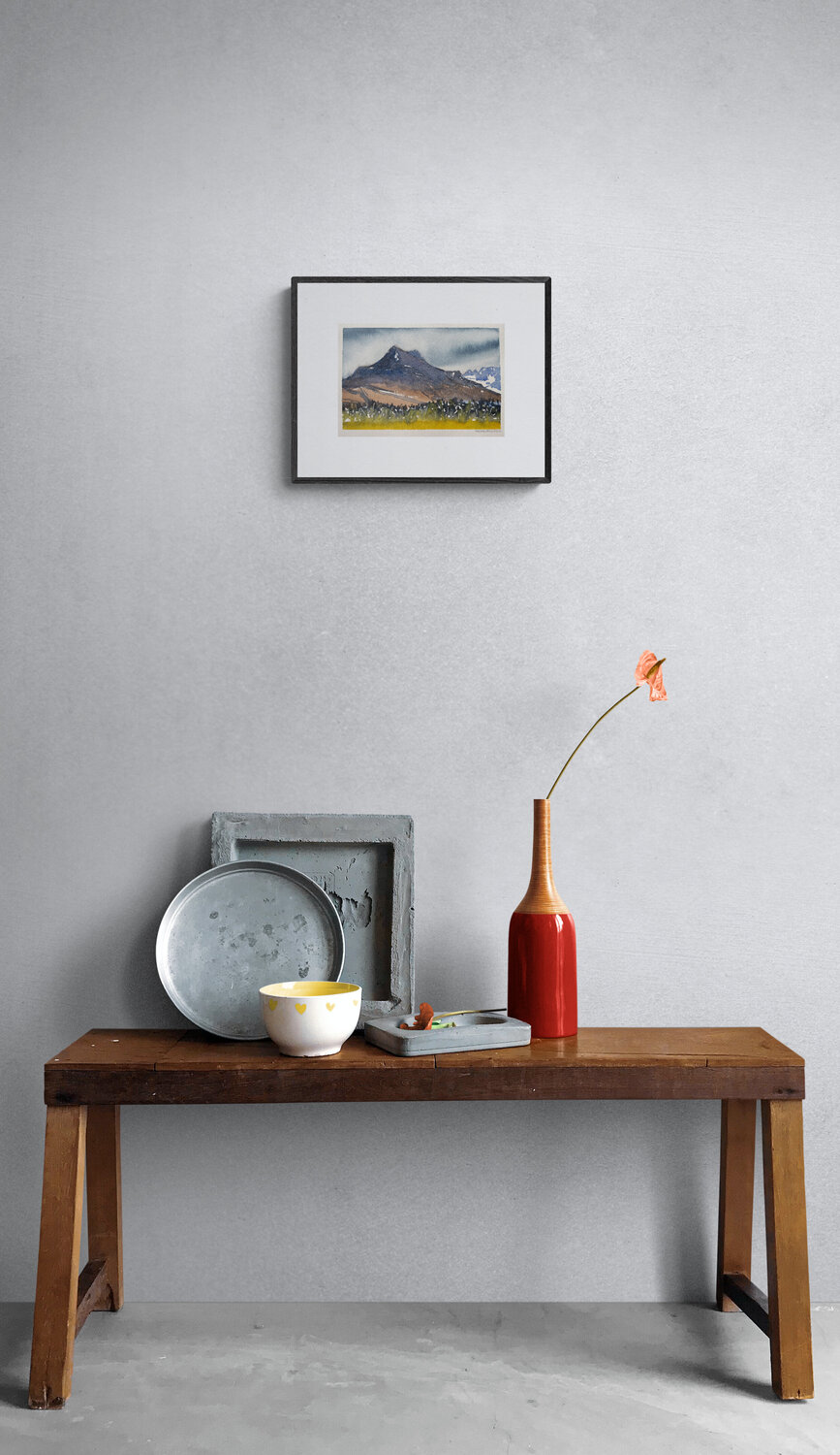 Mt. Súlur by Ragnar Hólm Ragnarsson (2022) : Painting Watercolor on ...