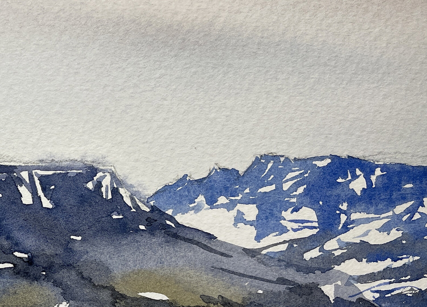 Mt. Súlur de Ragnar Hólm Ragnarsson (2023) : Peinture Aquarelle sur ...