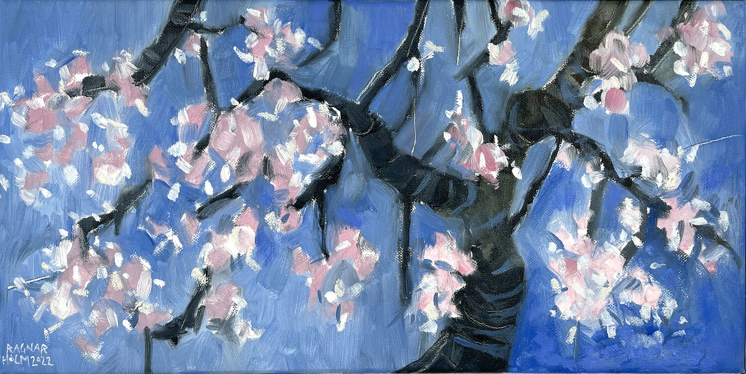 Almond Blossom by Ragnar Hólm Ragnarsson (2022) : Painting Oil on ...