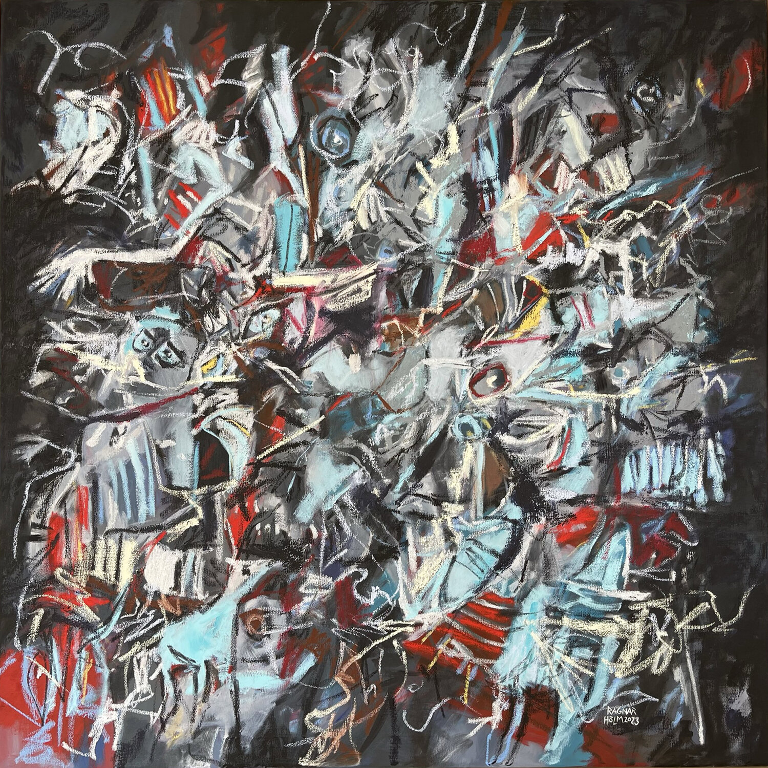 The Night is Blue and Long by Ragnar Hólm Ragnarsson (2023) : Painting ...