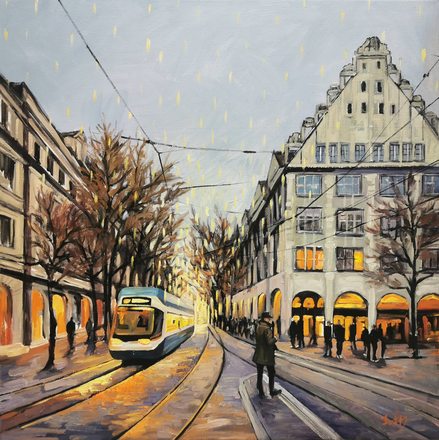 When The Lights Turn On by Li Tellenbach-Guo (2022) : Painting Oil on ...