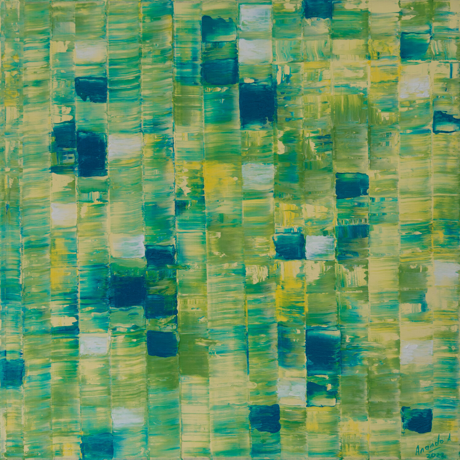 ZEN 2224 (green) von Anando Arnold (2022): Malerei Öl auf Leinwand ...